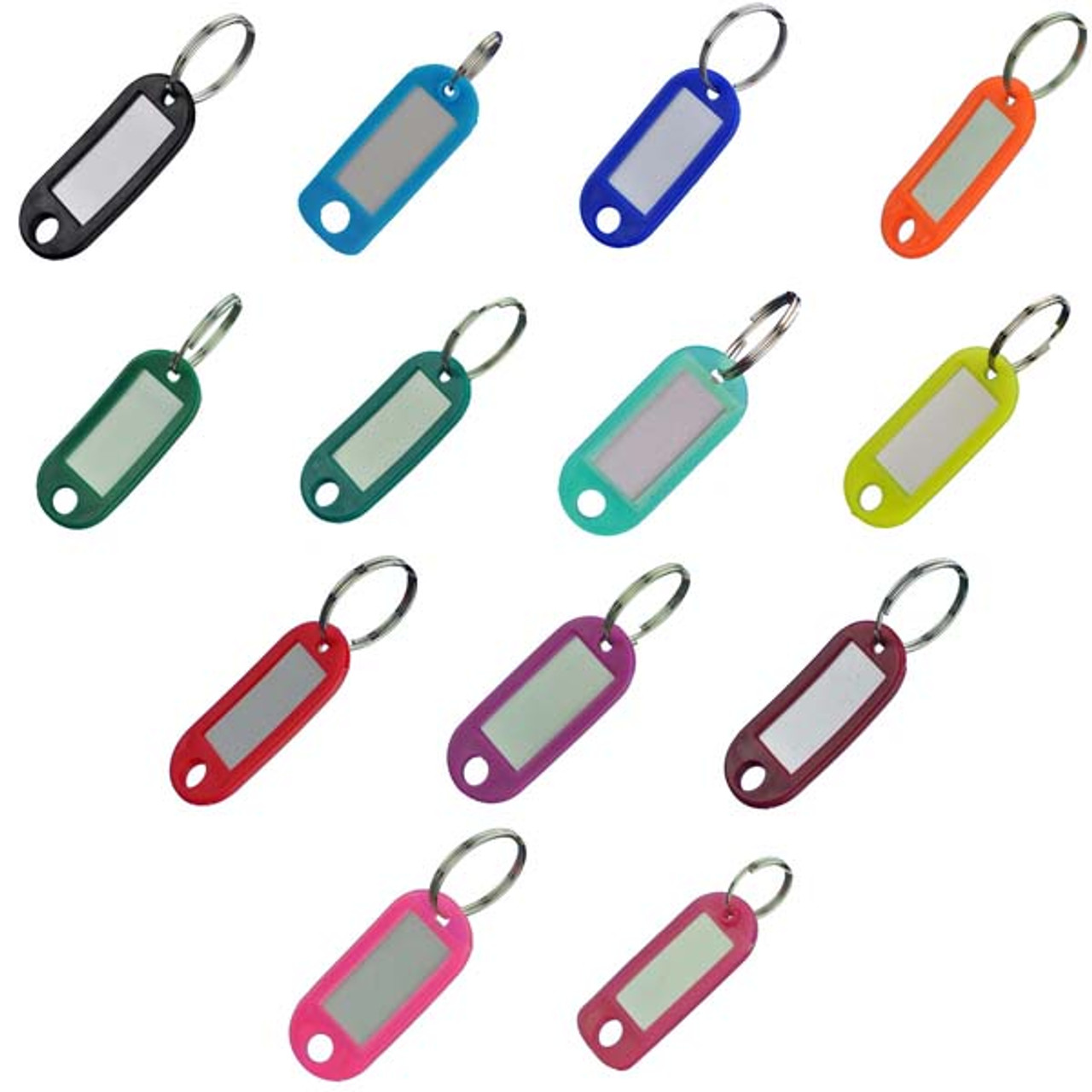Keychains Collectibles PACK OF 50 PLASTIC COLOUR KEY TAGS WITH PAPER Keychains Collectibles PACK OF 50 PLASTIC COLOUR KEY TAGS WITH PAPER