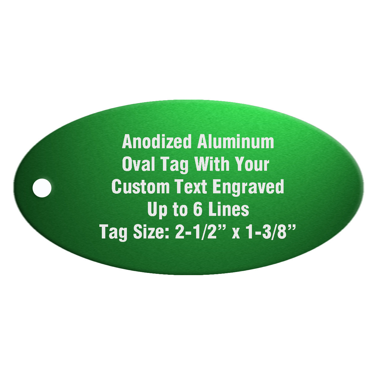 Shop for and Buy Oval Aluminum Tag with Custom Engraving at Keyring.com ...