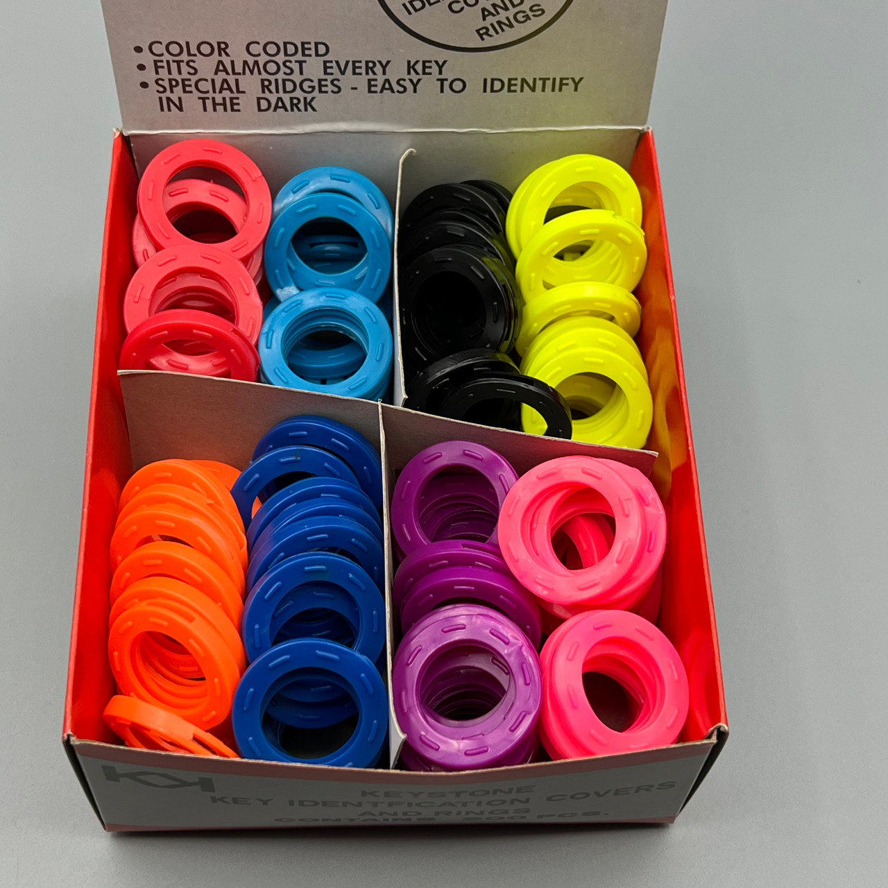 Shop for and Buy Large Key Identifier Rings / Collars 200 Box Assorted ...