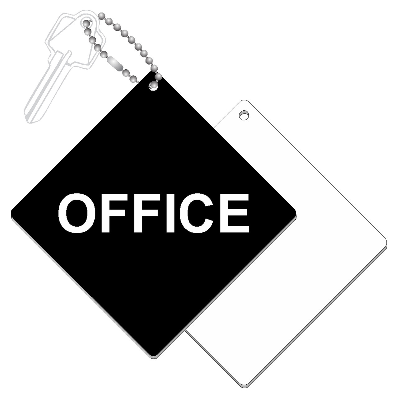 Shop for and Buy Office Key Tag - Large Diamond at Keyring.com. Large ...