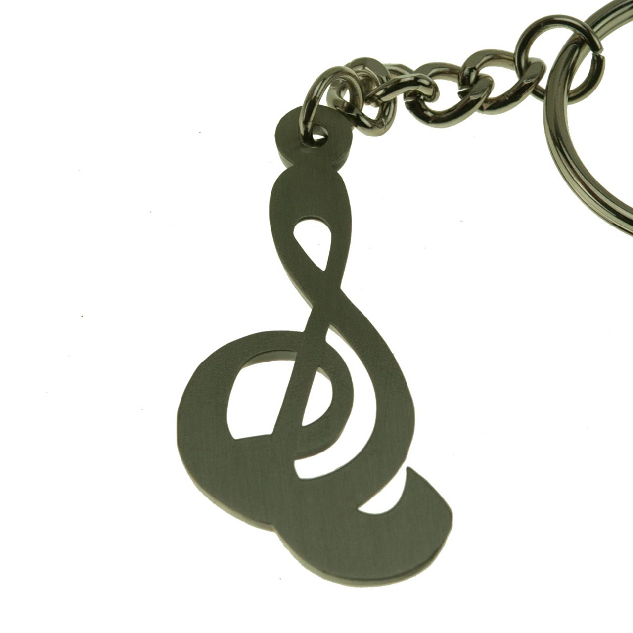 Shop for and Buy Pewter G Clef Music Note Keyring with Chain at Keyring ...
