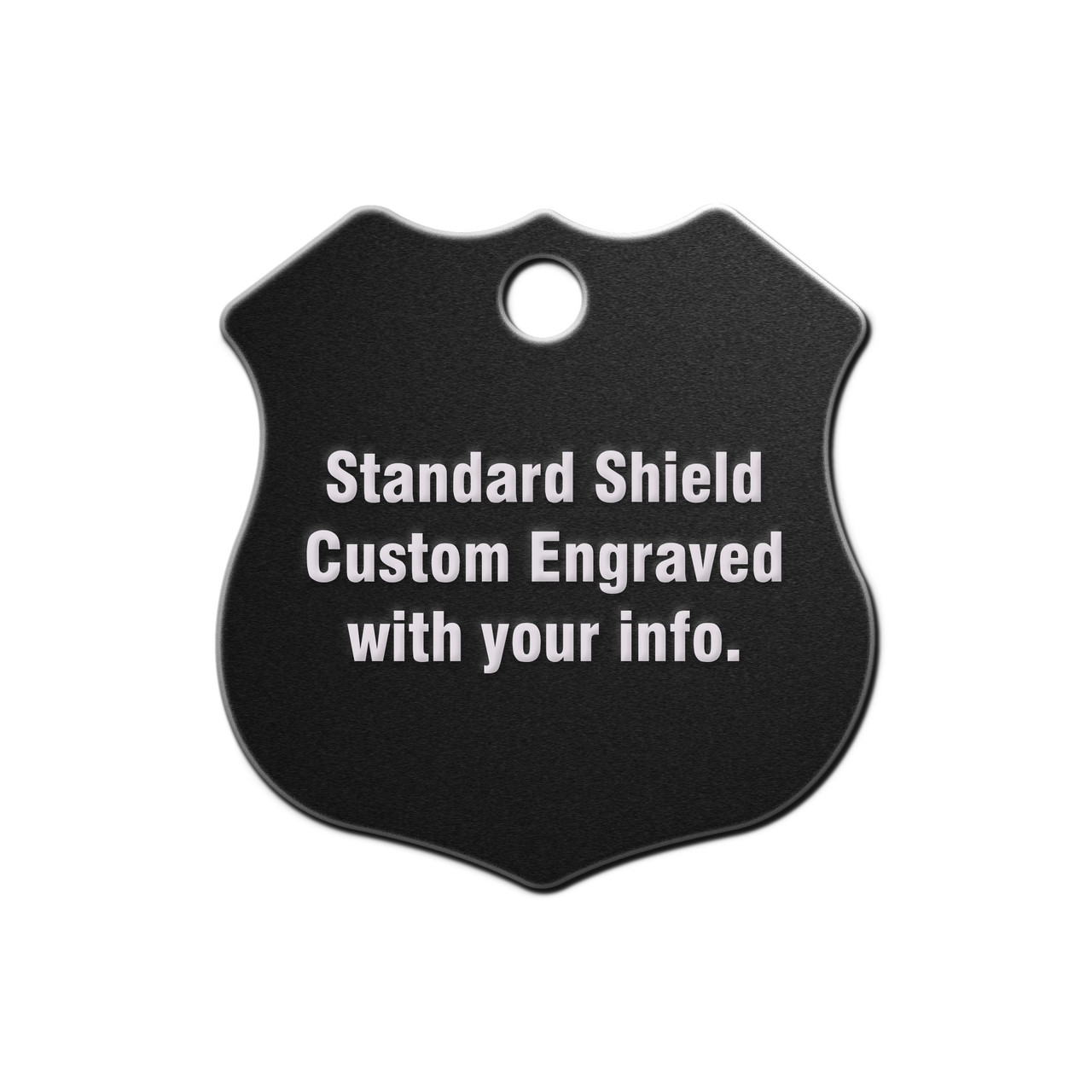 Shop for and Buy Medium Badge Shaped Aluminum Tag CUSTOM ENGRAVED at ...
