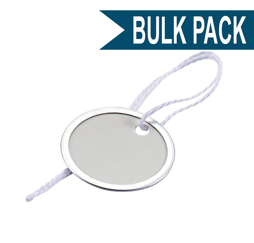 Shop for and Buy 1-9/16 Inch Round Metal Rim Paper Key Tag with String ...