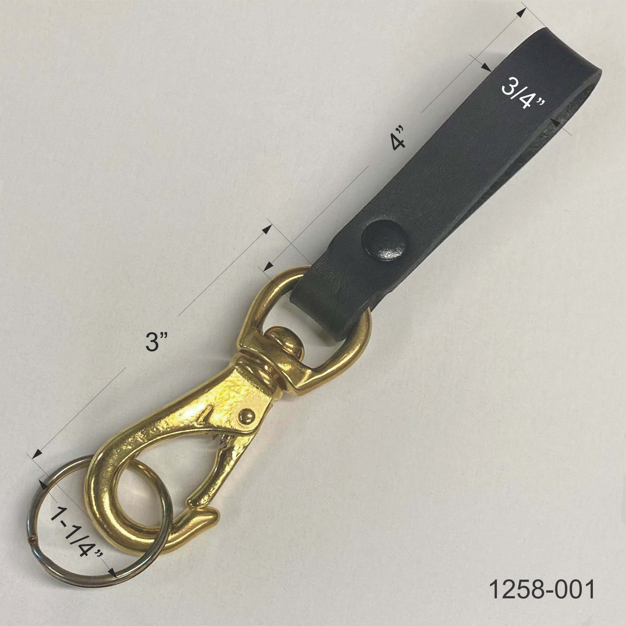 Shop for and Buy Leather Belt Key Holder Strap with Brass Boat Snap ...