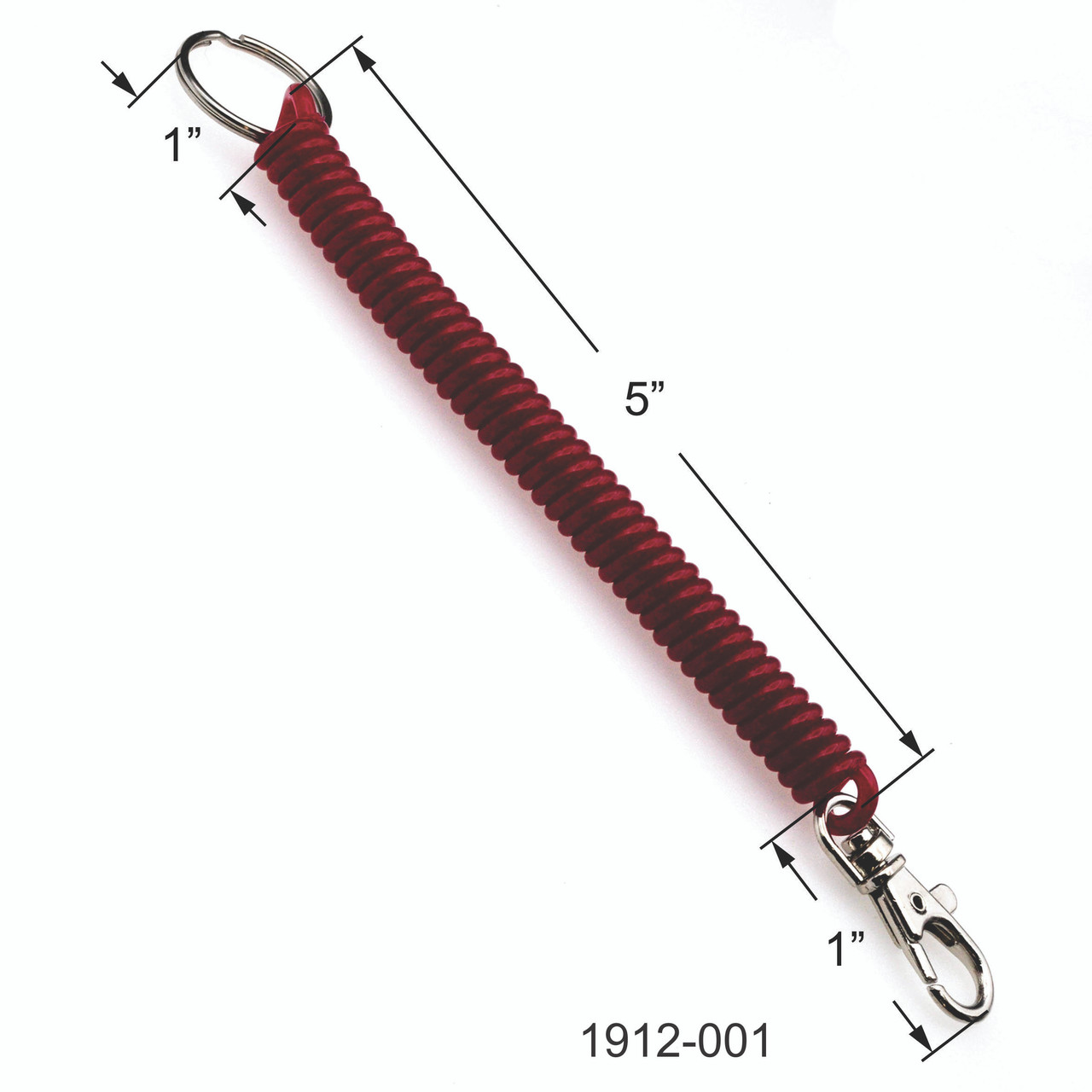 Shop for and Buy Coil Keychain with Metal Snap at Keyring.com. Large ...