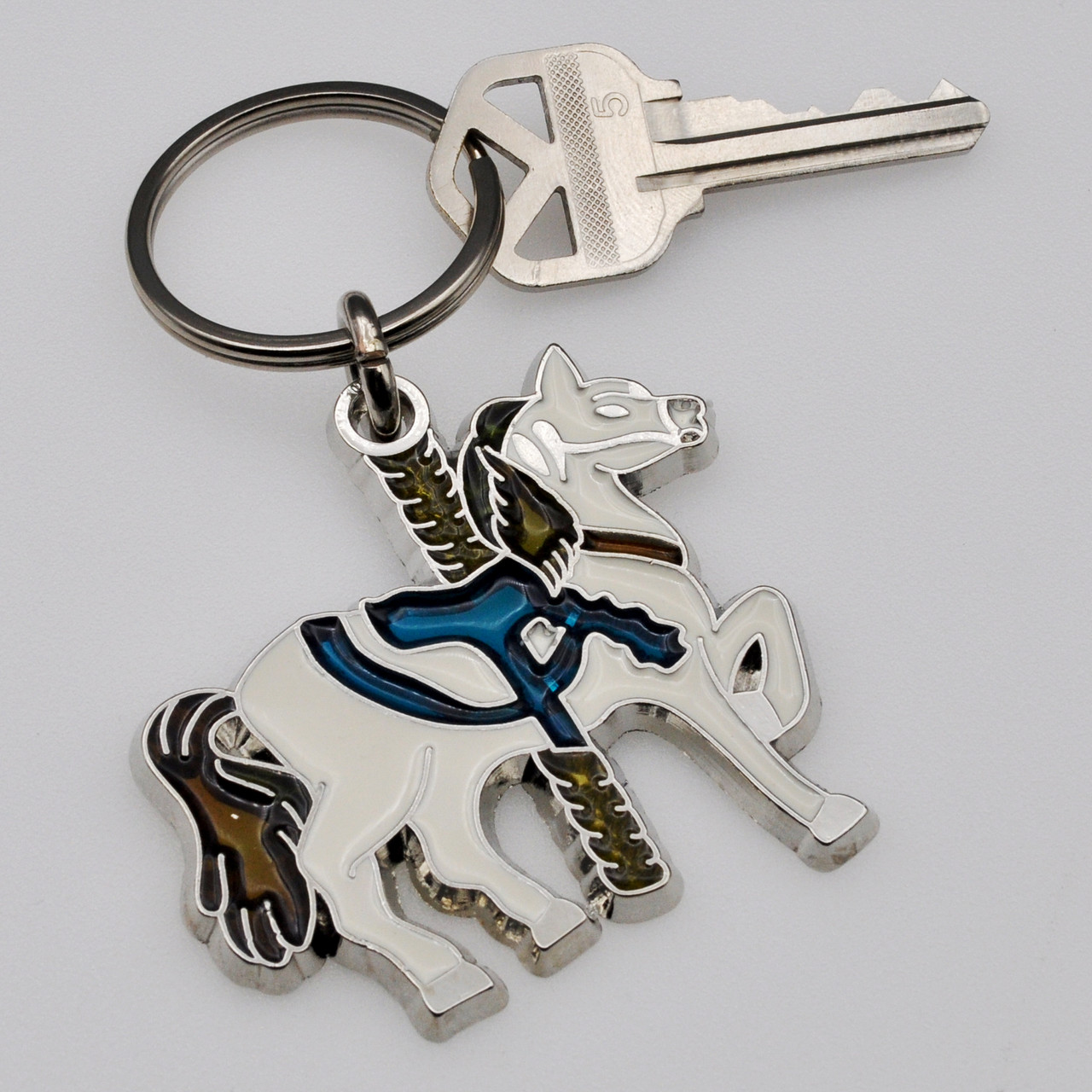 Shop for and Buy Carousel Horse Stained Glass Key Chain at Keyring.com ...
