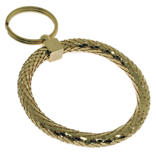Shop for and Buy Elegant Circle Gold Color Key Chain at Keyring.com ...