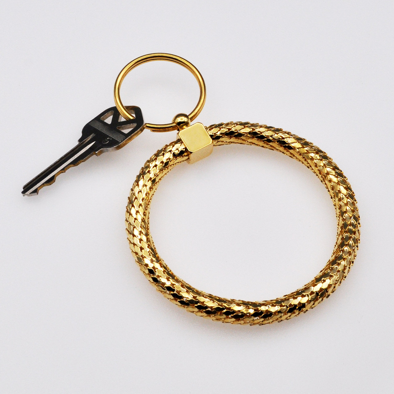 Shop for and Buy Elegant Circle Gold Color Key Chain at Keyring.com ...