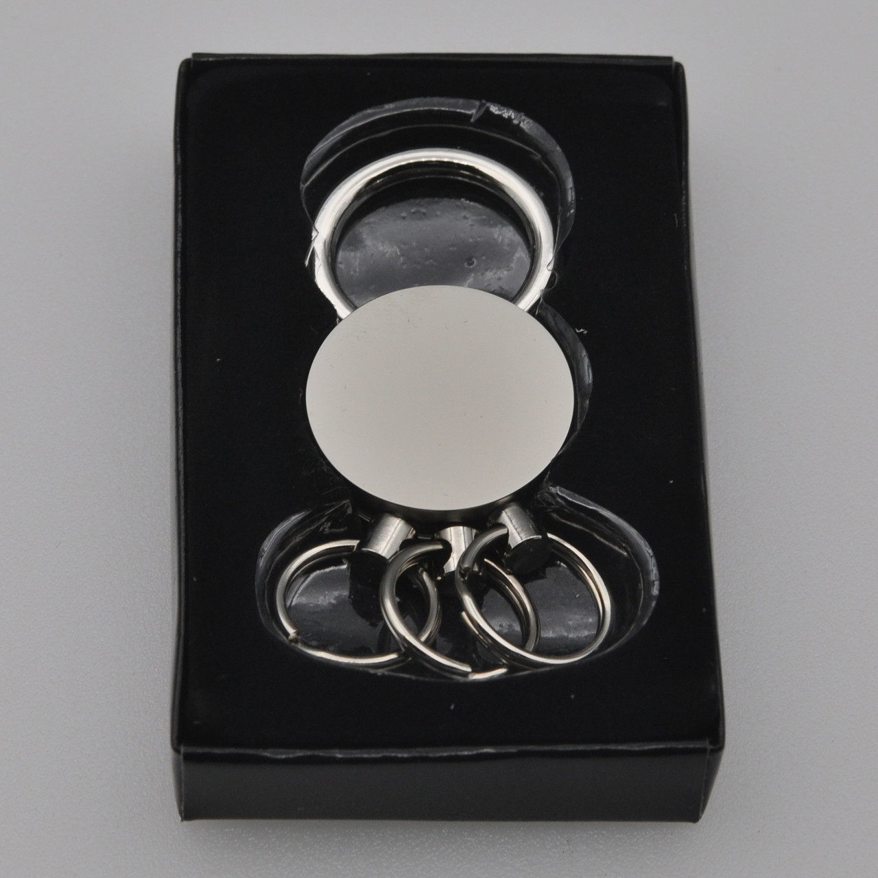 Shop for and Buy Three Ring Spider Key Ring Matte Silver at Keyring.com ...
