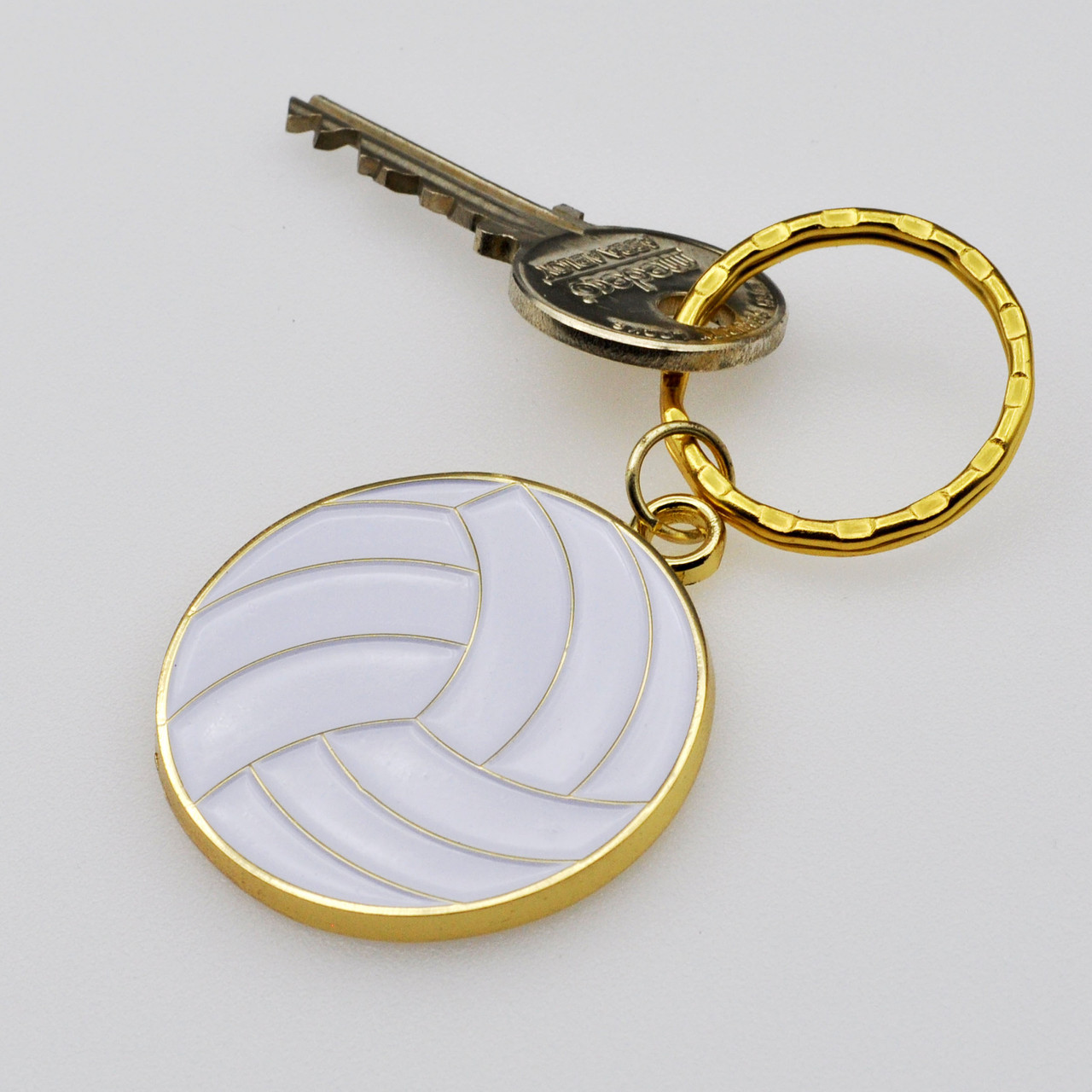 Shop for and Buy Volleyball - Brass with Enameled Insert Keyring at ...