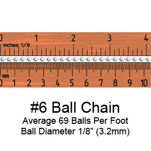Shop for and Buy Number 6 Nickel Plated Steel Ball Chain 100 Foot Spool ...