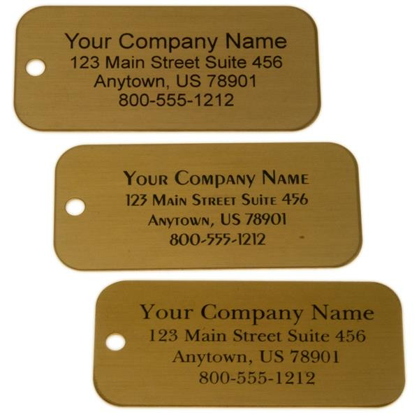 Shop for and Buy Brass Oval Tag - CUSTOM ENGRAVED at Keyring.com. Large ...