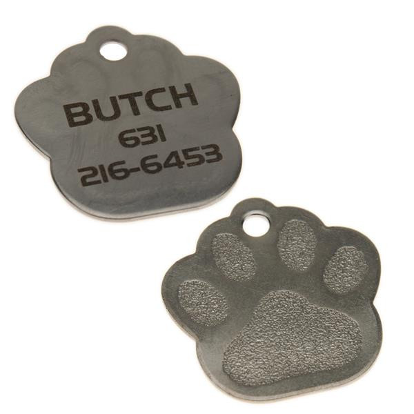 Shop for and Buy Paw Print Dog Tag Stainless Steel - PERSONALIZED at ...