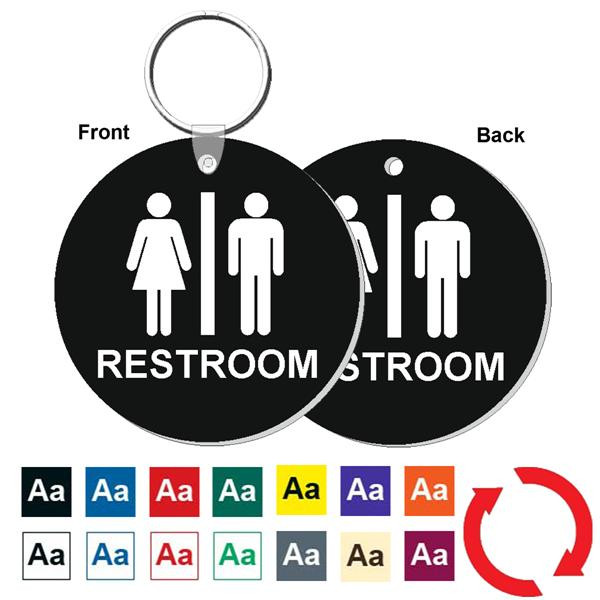Shop for and Buy Restroom Round Double Sided Engraved Key Tag at ...