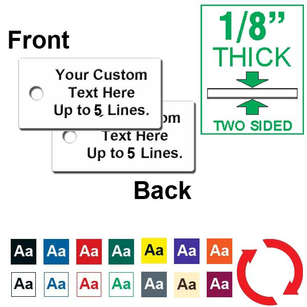 Shop for and Buy 1/8 Inch Thick - 1 Inch x 2 Inch Rectangle Plastic Tag ...
