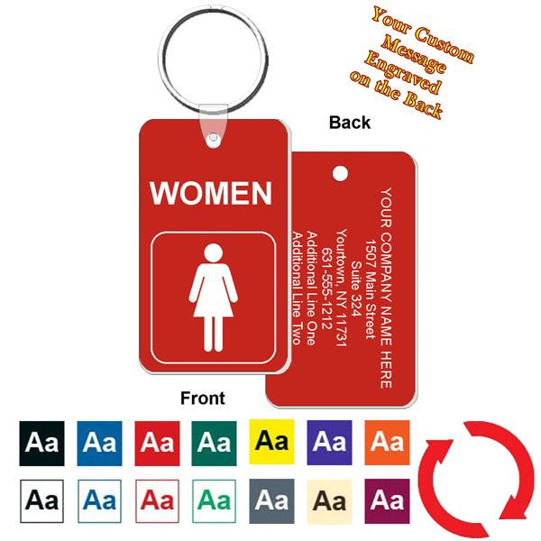 Restroom and Bathroom Key Tags