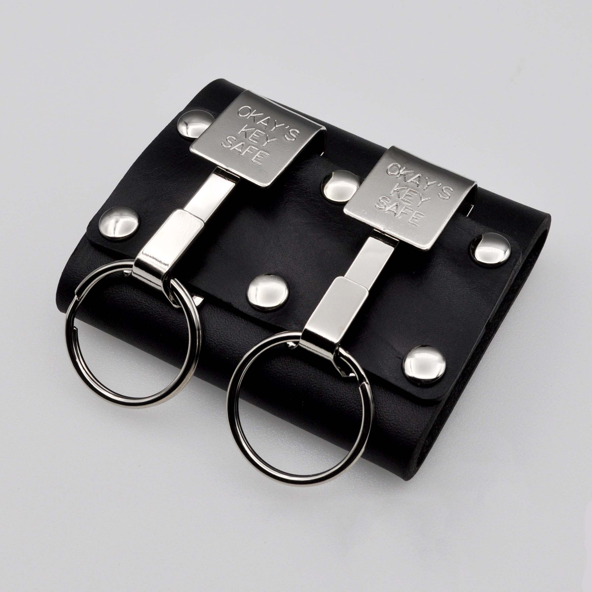 Okay's Key Safe Belt Key Holders in Metal and Leather
