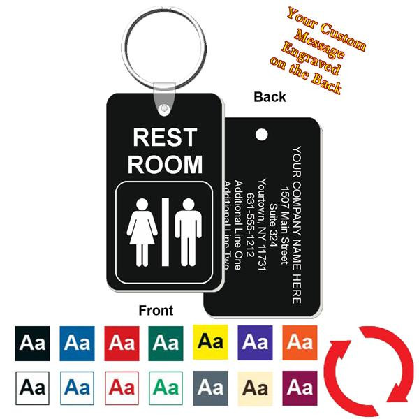 Restroom and Bathroom Key Tags