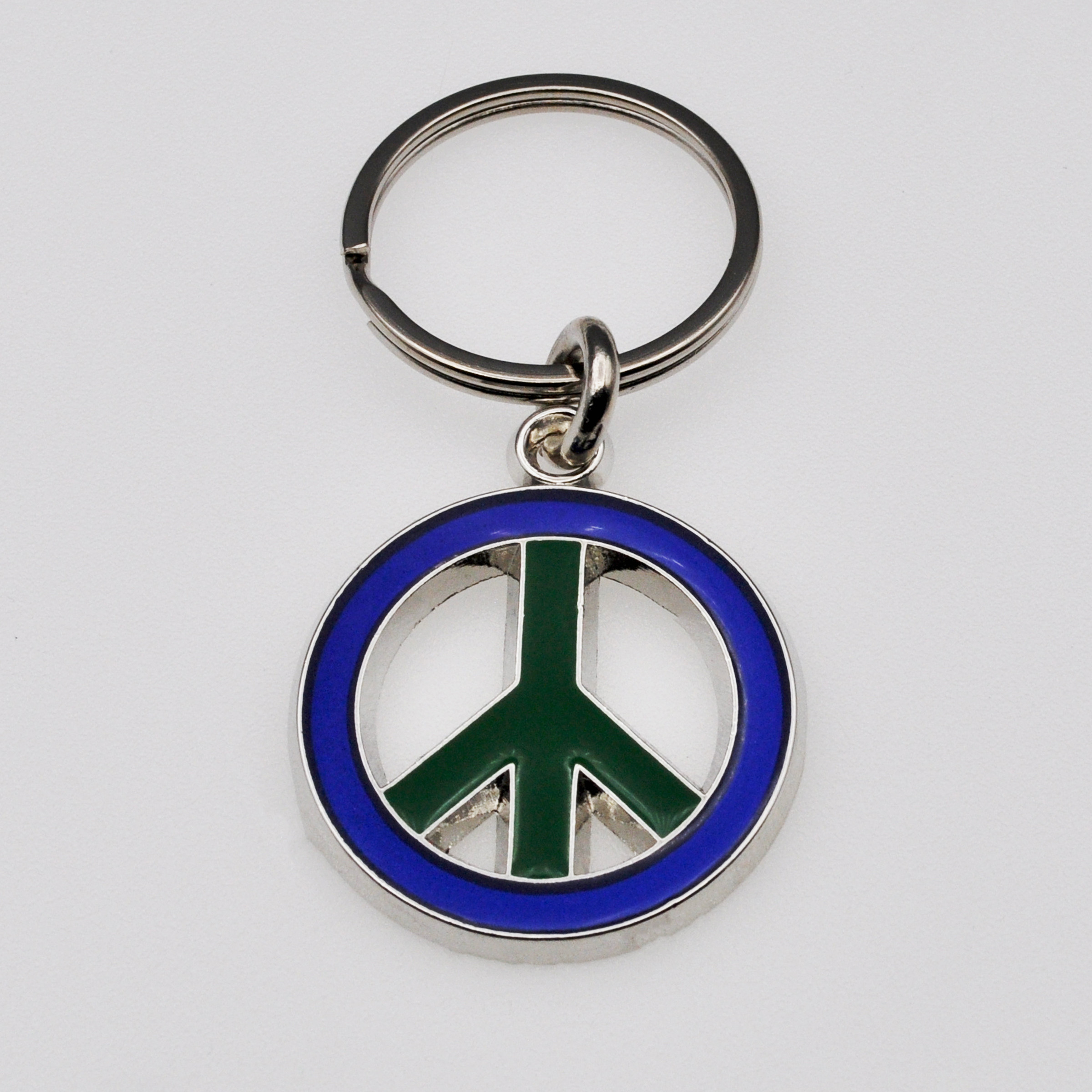 Shop for and Buy Peace Sign Stained Glass Key Chain at Keyring.com ...