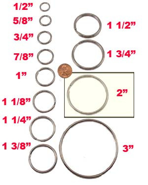 Shop for and Buy Heavy Duty Split Key Ring Nickel Plated 2 Inch ...