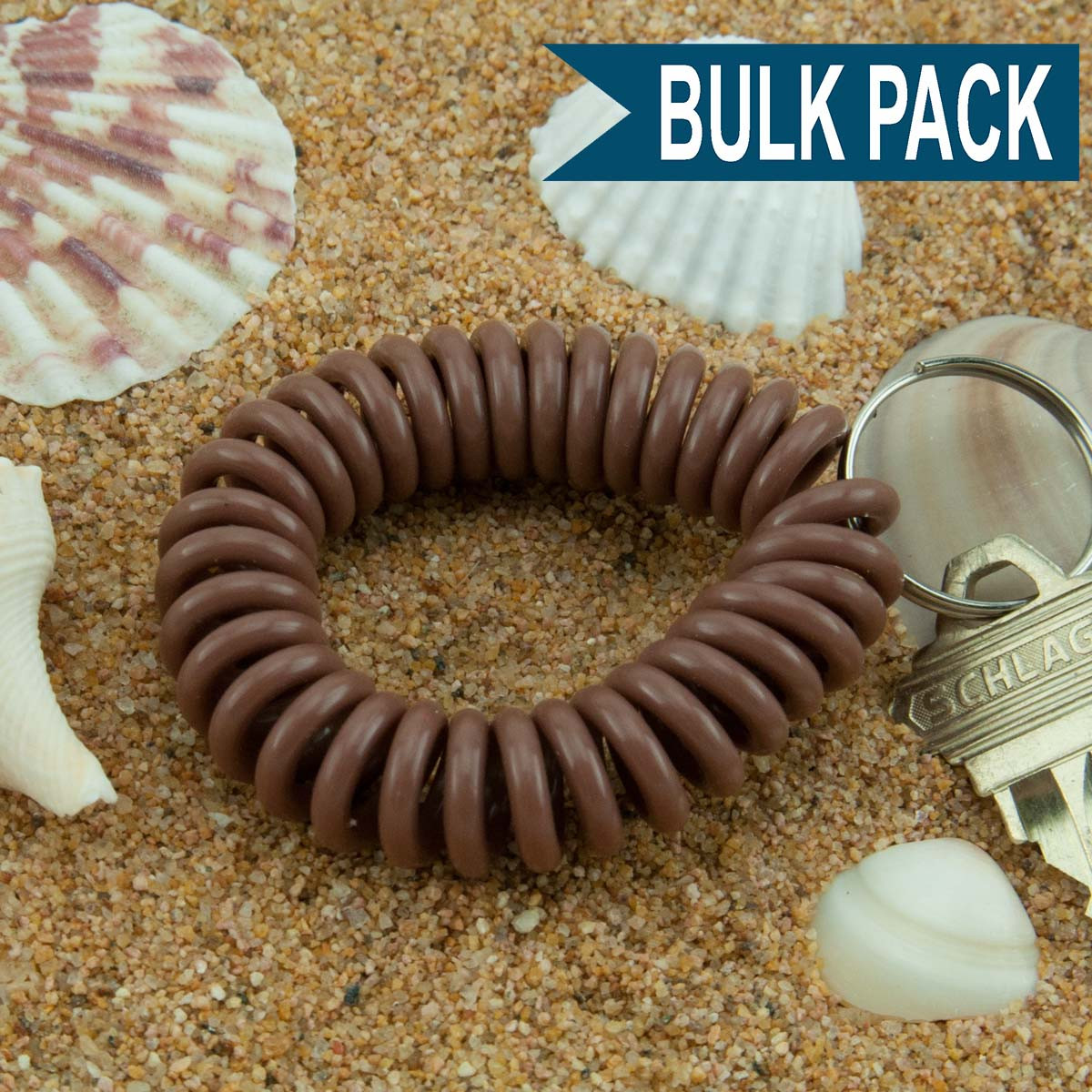 Wrist Coil Key Holders and Wristband Keychains