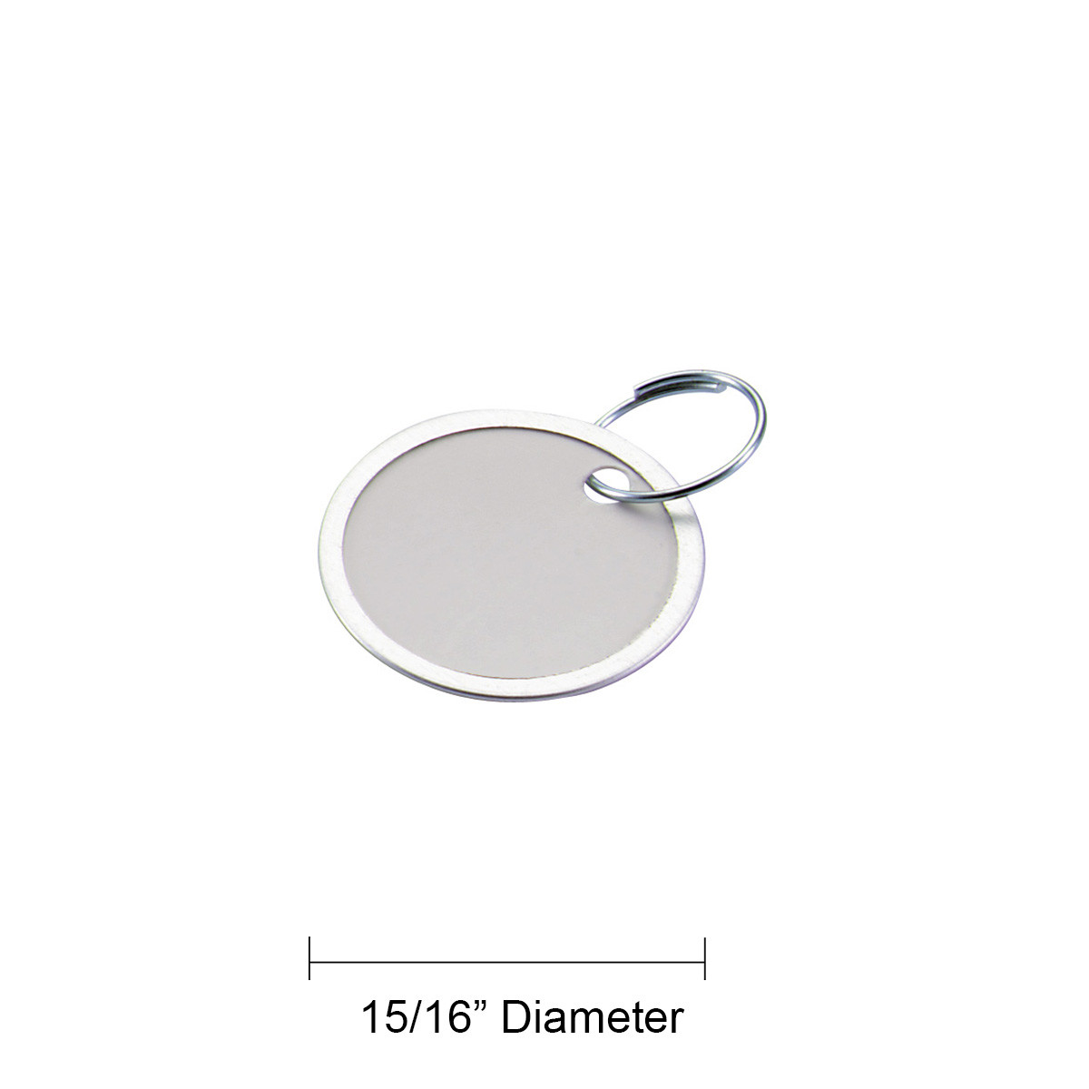 Shop for and Buy Metal Rim Paper Key Tag with Keyring 15/16 Inch Round ...