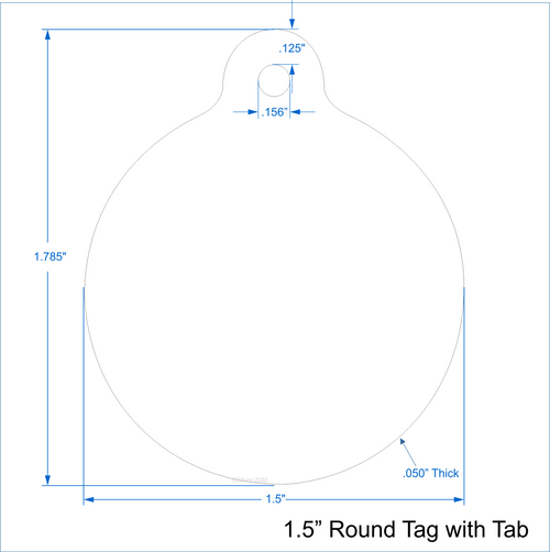 Shop for and Buy Large Round Aluminum Tag with Ear 1-1/2 Inch -BLANK at ...