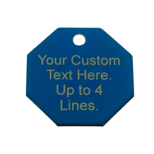 Shop for and Buy Octagon Aluminum Tag with Custom Engraving at Keyring ...