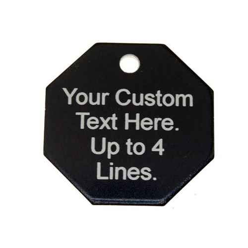 Shop for and Buy Octagon Aluminum Tag with Custom Engraving at Keyring ...