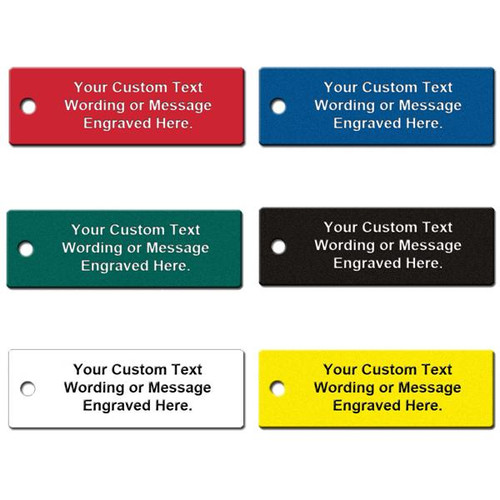 Shop for and Buy 1 Inch x 3 Inch Rectangle Plastic Tag CUSTOM ENGRAVED ...
