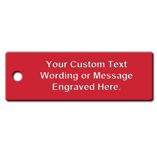 Shop for and Buy 1 Inch x 3 Inch Rectangle Plastic Tag CUSTOM ENGRAVED ...