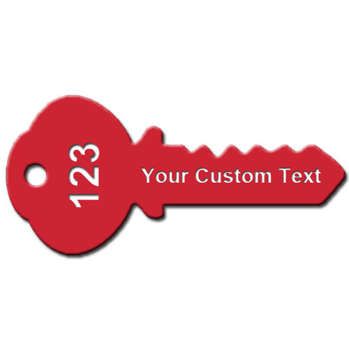 Shop for and Buy 1.4 Inch x 3 Inch Key Shape Plastic Tag CUSTOM ...