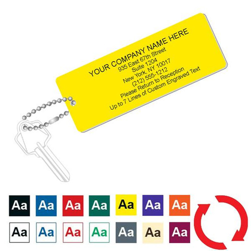 Shop for and Buy Standard Rectangle Key Tag CUSTOM ENGRAVED at Keyring ...