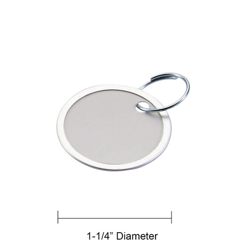 Shop for and Buy Metal Rim Paper Key Tag with Keyring 1-1/4 Inch Round ...