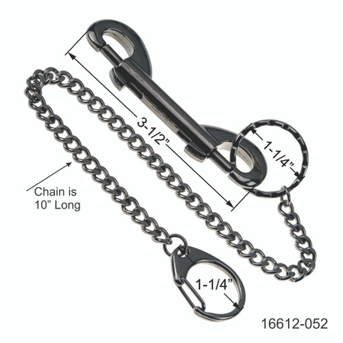 Shop for and Buy Heavy Duty Double End Snap Clip Key Ring Nickel Plated ...