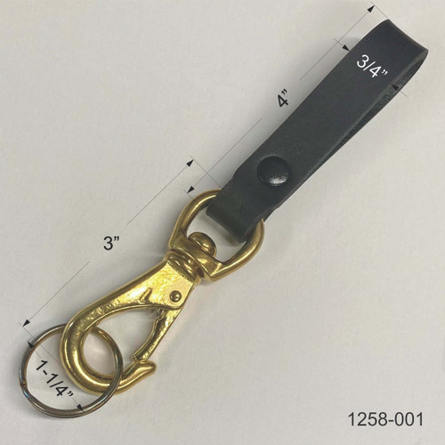 Shop for and Buy Leather Belt Key Holder Strap with Brass Boat Snap ...