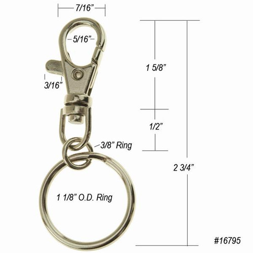 Shop for and Buy Mini Trigger Snap with Key Ring (no swivel) at Keyring ...