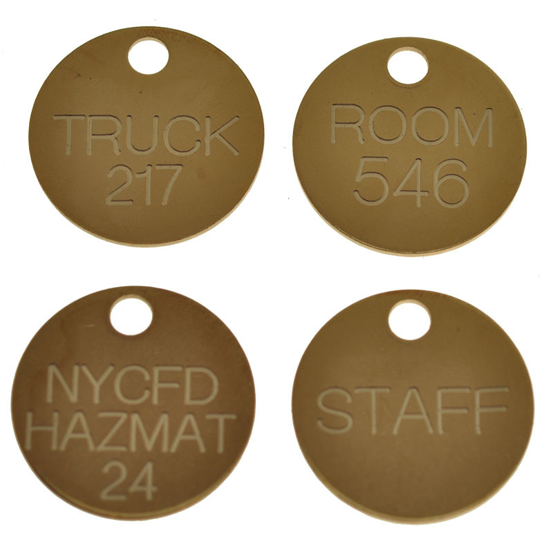 Shop for and Buy 1.25 Inch Round Solid Brass Key Tag - Custom Engraved ...