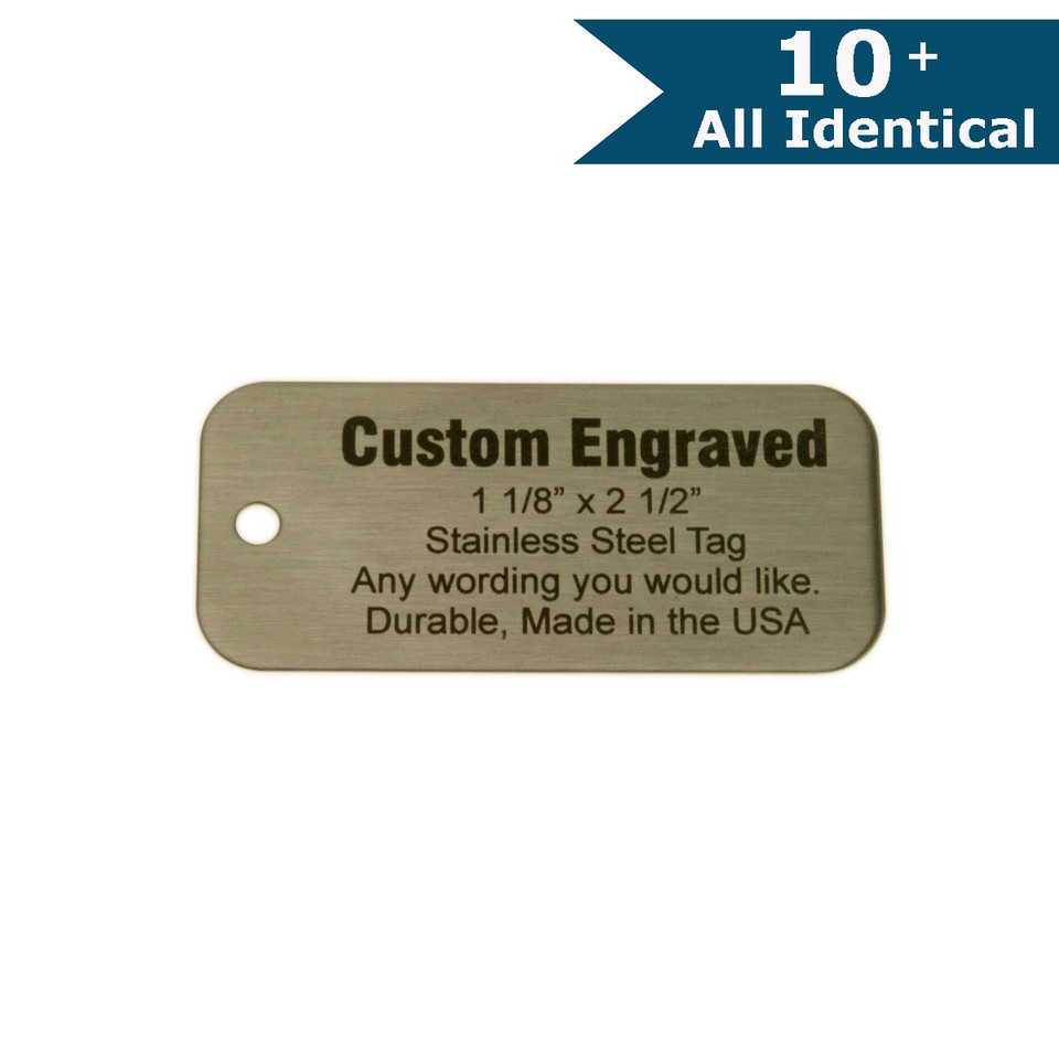 Shop for and Buy Stainless Steel Tag 1.125 Inch x 2.5 Inch - CUSTOM ...