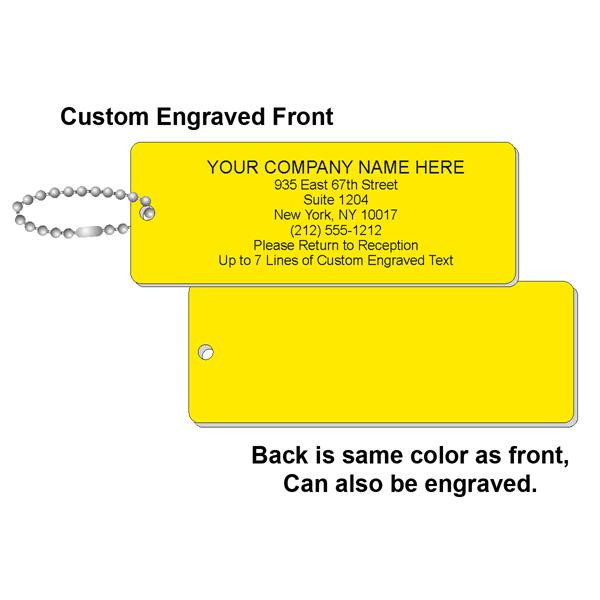 Shop for and Buy Standard Rectangle Key Tag CUSTOM ENGRAVED at Keyring ...