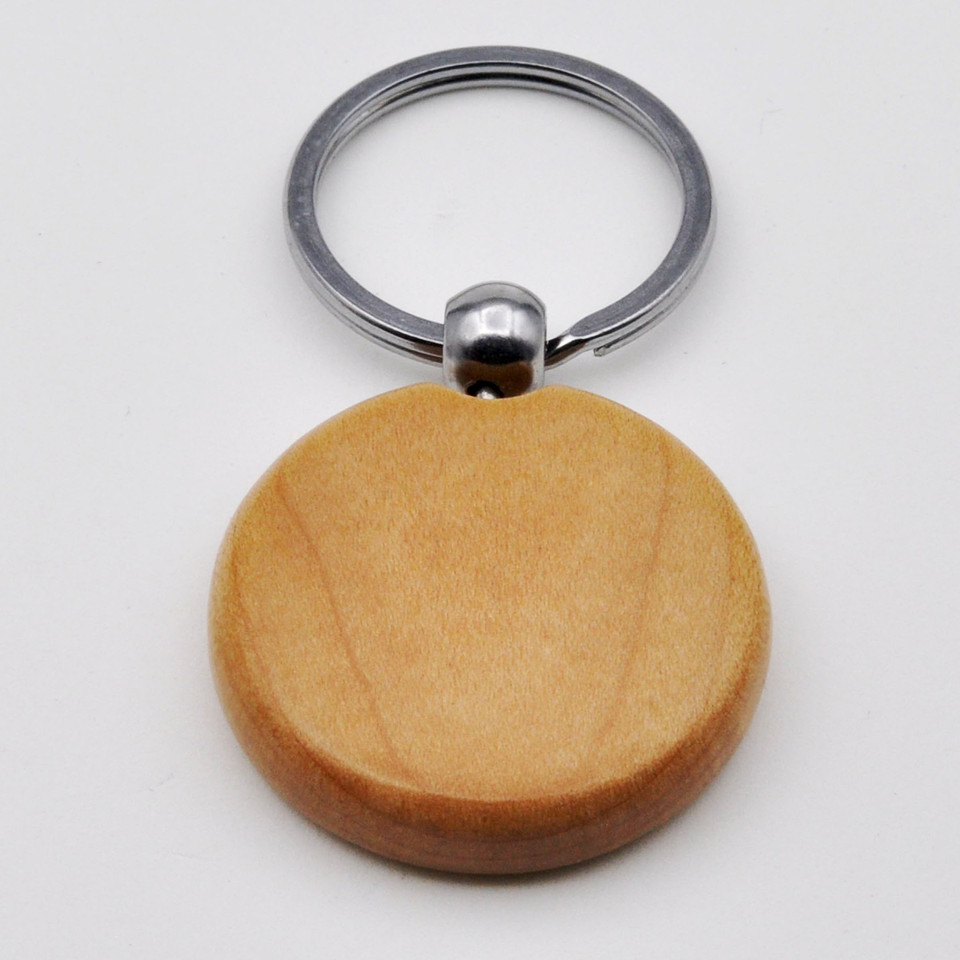 Shop for and Buy Solid Maple Wood Round Key Chain at Keyring.com. Large ...