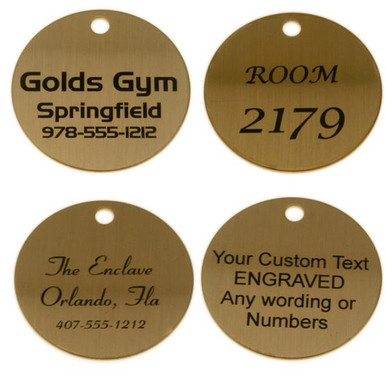 Shop for and Buy Lacquered Brass Round Tag 1-1/2 Inch - CUSTOM ENGRAVED ...