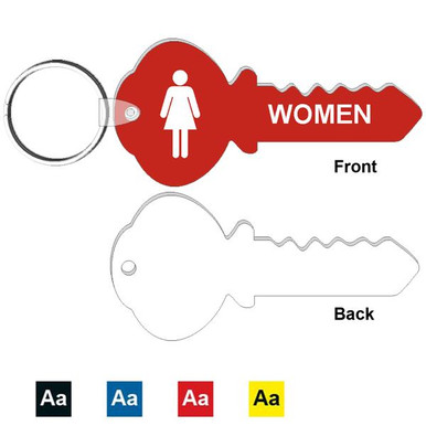 Shop for and Buy Womens Restroom Key Shape Engraved Keyring at Keyring ...