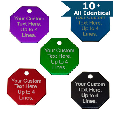 Shop for and Buy Octagon Aluminum Tag with Custom Engraving - ALL ...