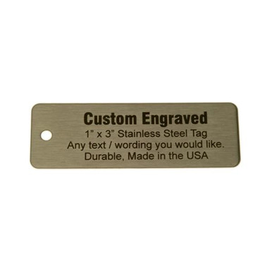 Shop for and Buy Stainless Steel Tag 1 Inch x 3 Inch - CUSTOM ENGRAVED ...
