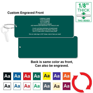 Shop for and Buy Jumbo Rectangle Key Tag CUSTOM ENGRAVED at Keyring.com ...