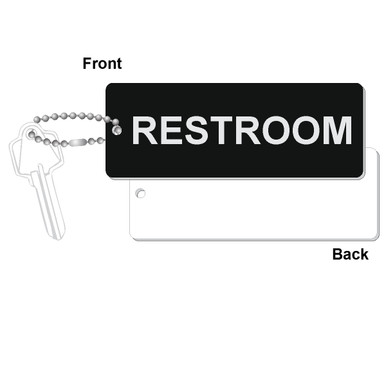 Shop for and Buy Restroom Standard Rectangle Engraved Key Tag Text Only ...