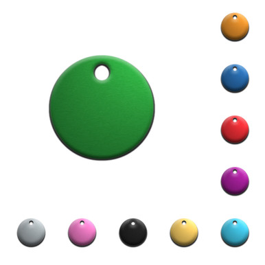 Shop for and Buy 1 Inch Round Aluminum Key Tag - BLANK at Keyring.com ...