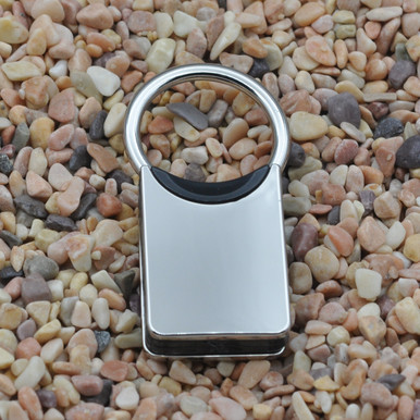 Shop for and Buy Nickel Plated Twist Top Key Ring with Black Edge ...