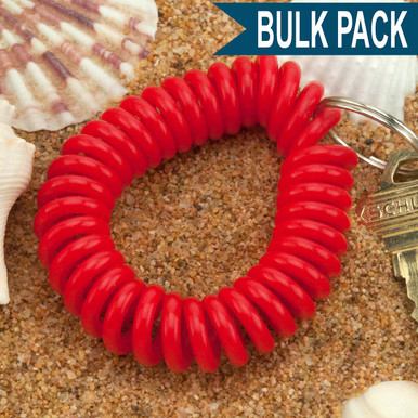 Shop for and Buy Red Wrist Coil Spiral Keyring - 12 Pc. Bulk Pack at ...